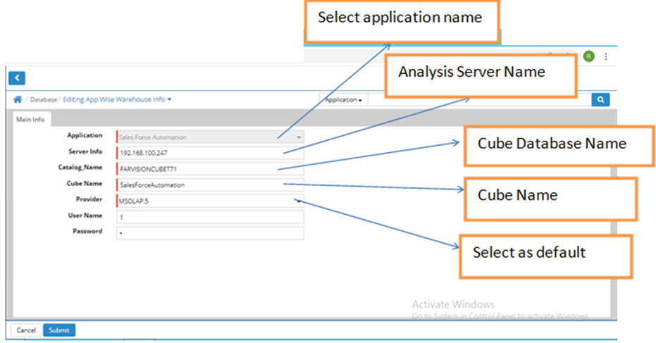 Blank Database Configuration Process
