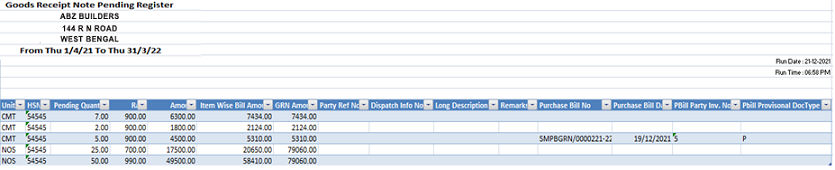 Material Reconciliation Process